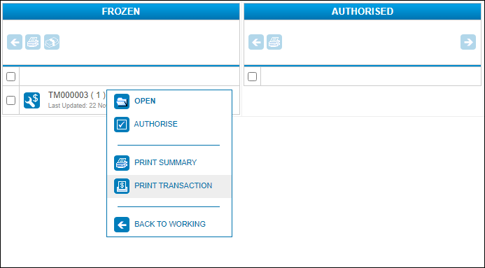 Trust Management Maintenance Batch Transaction Report